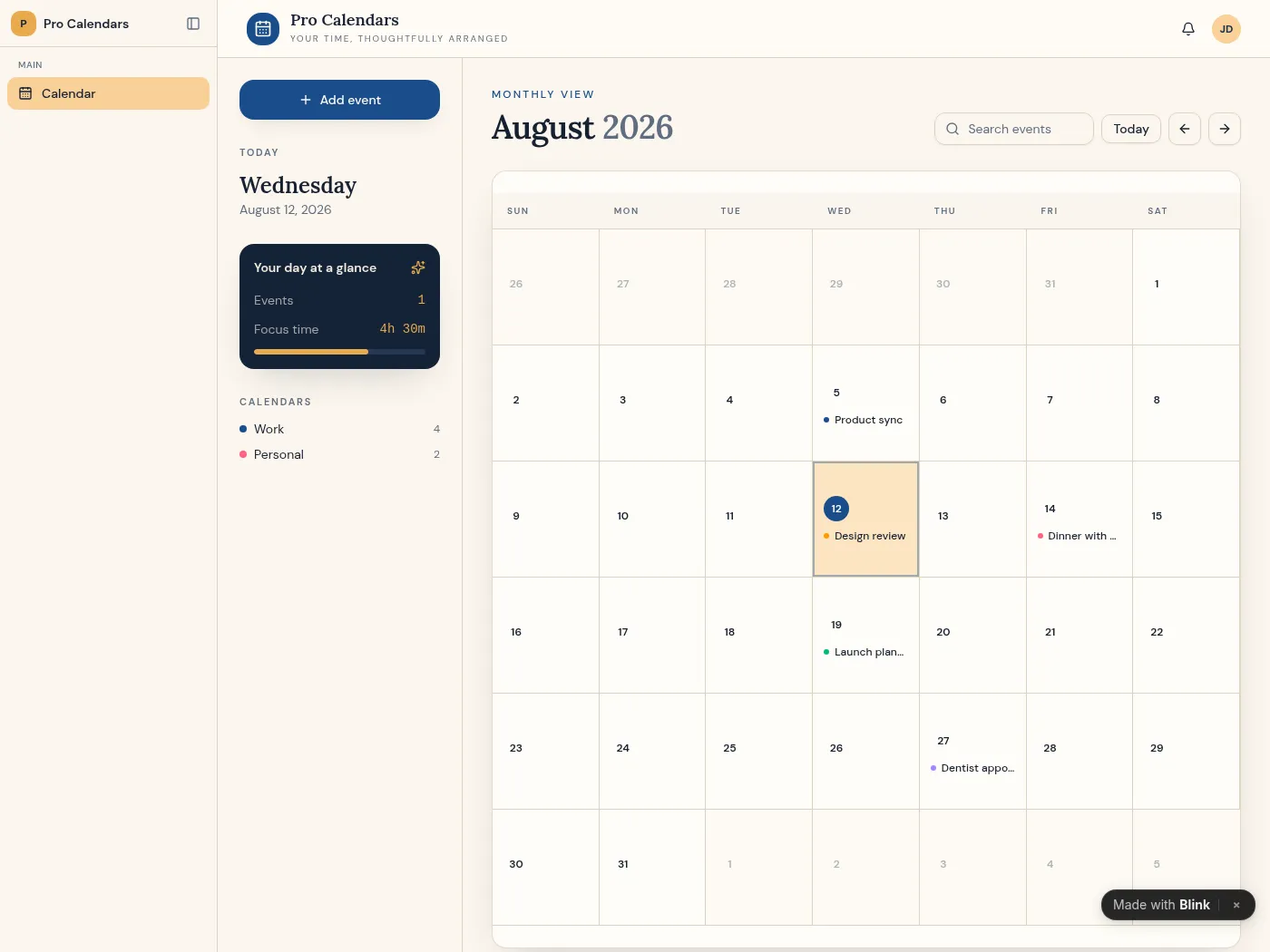 Pro Calendars