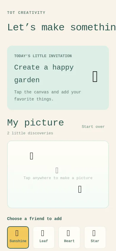 Tot Creativity App
