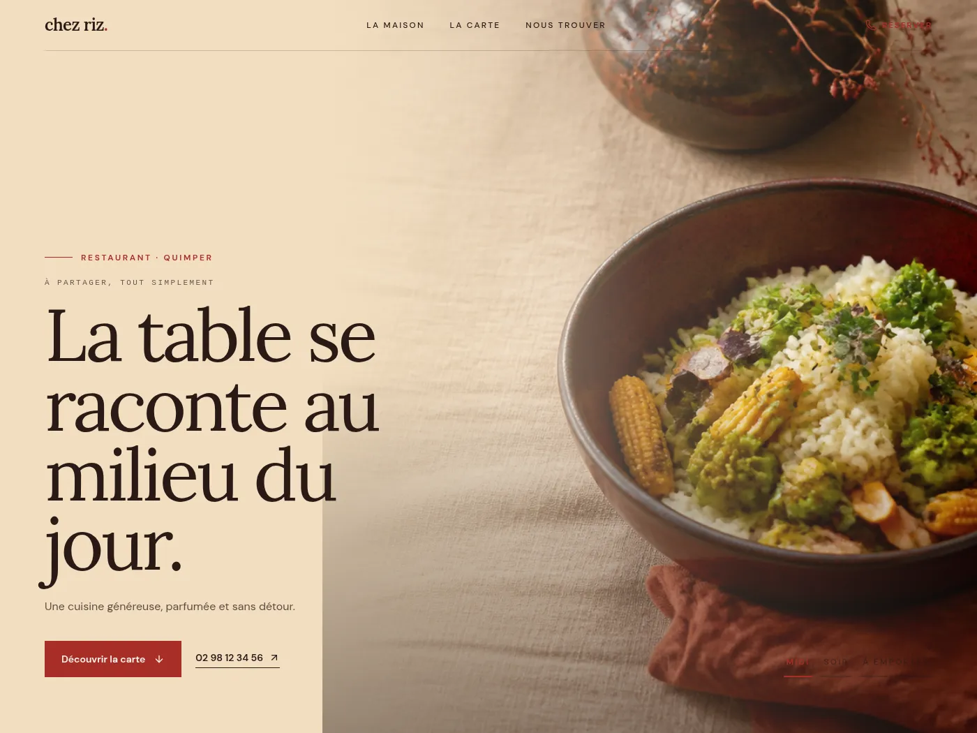 Chez Riz Vitrine Site