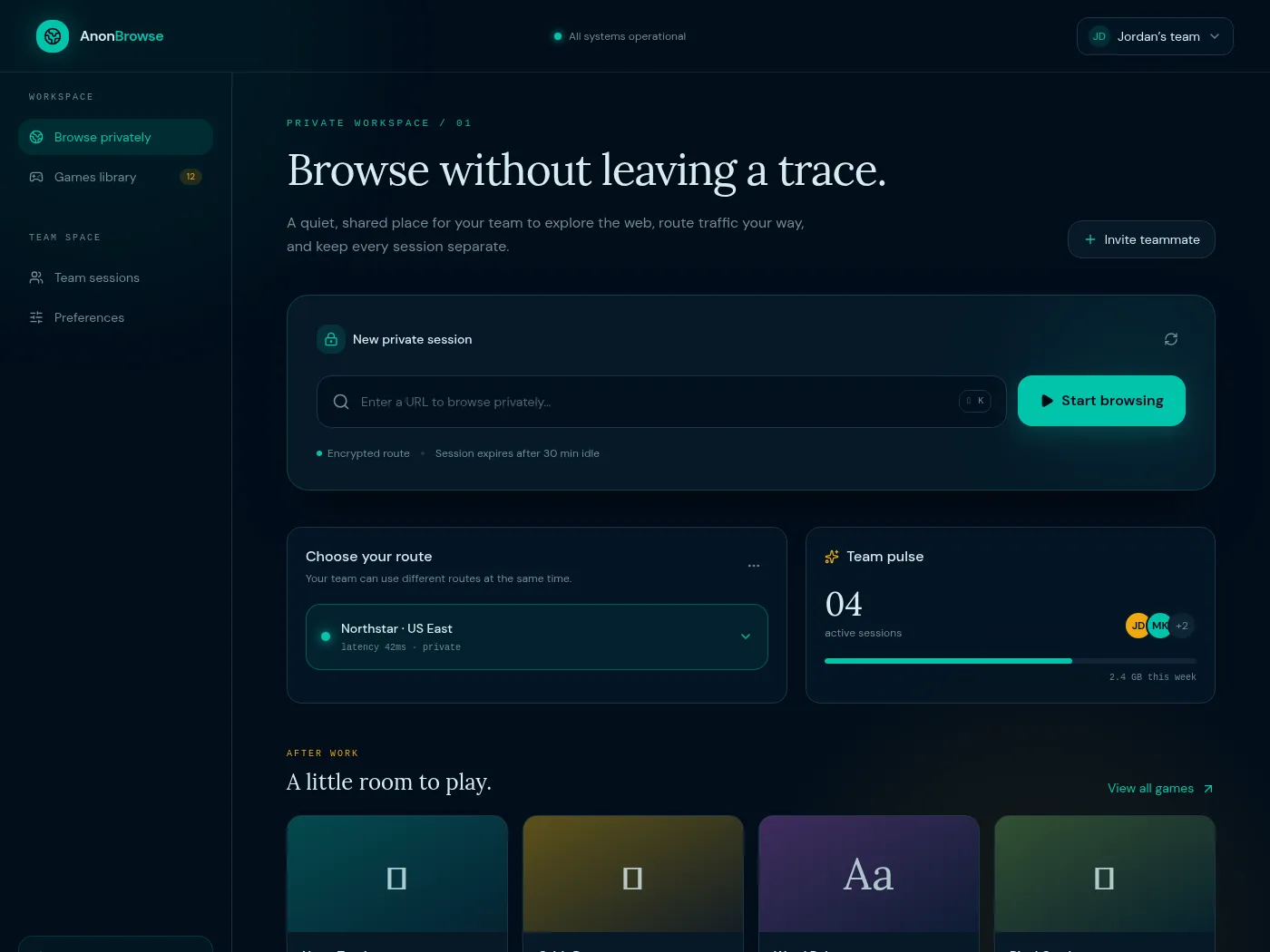 AnonBrowser Hub
