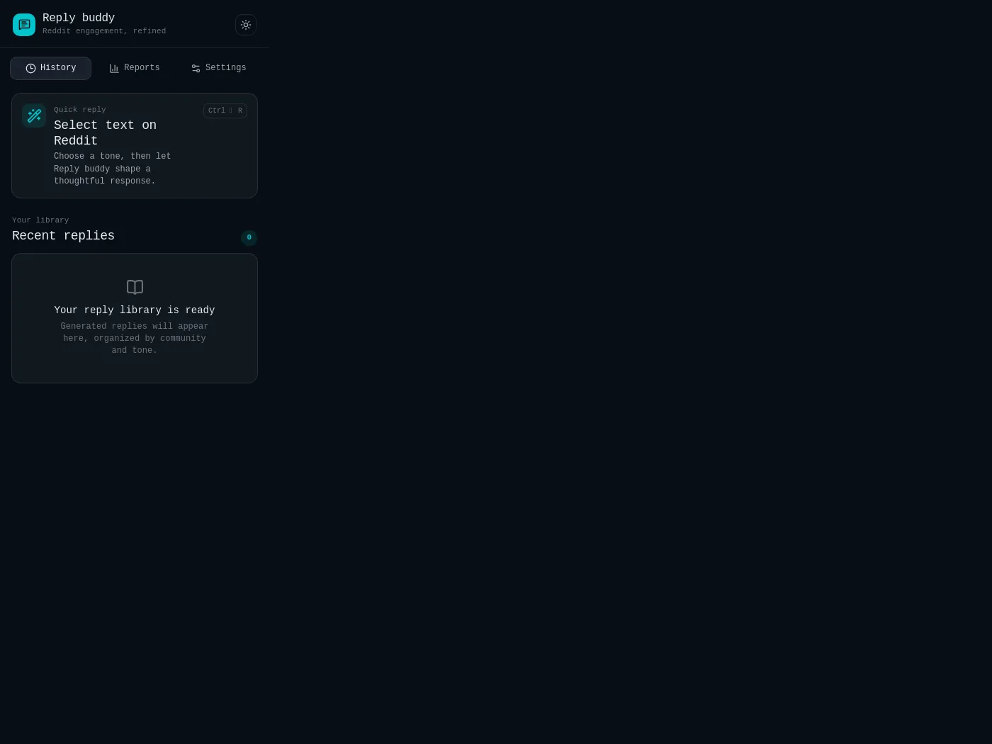 Reddit Reply AI Buddy