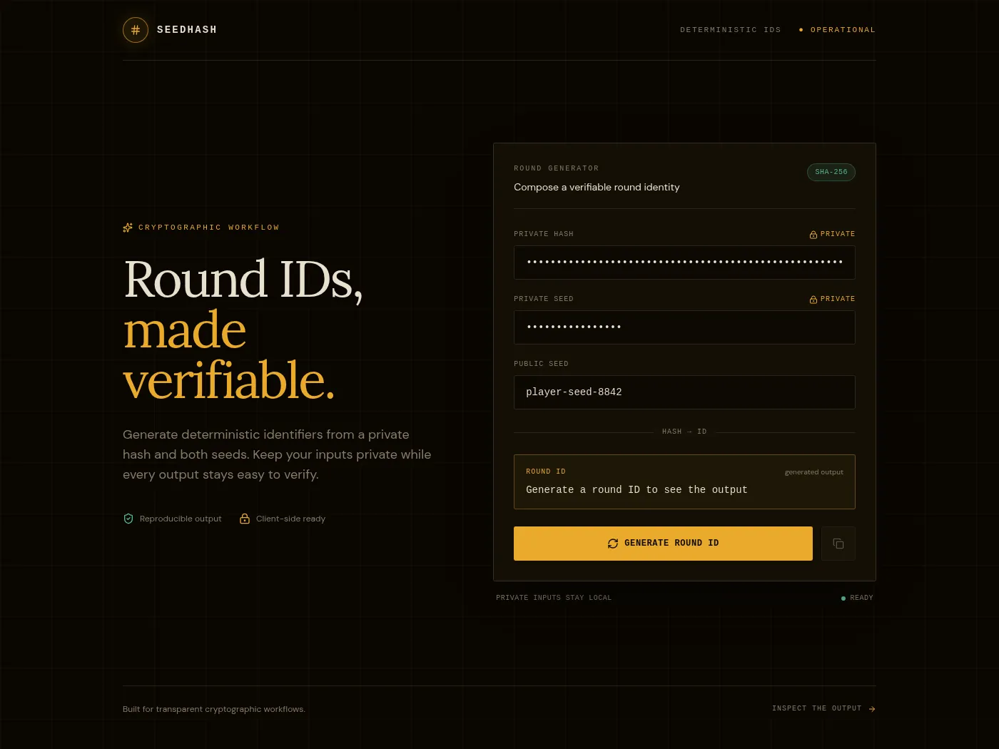 SeedHash ID Toolkit