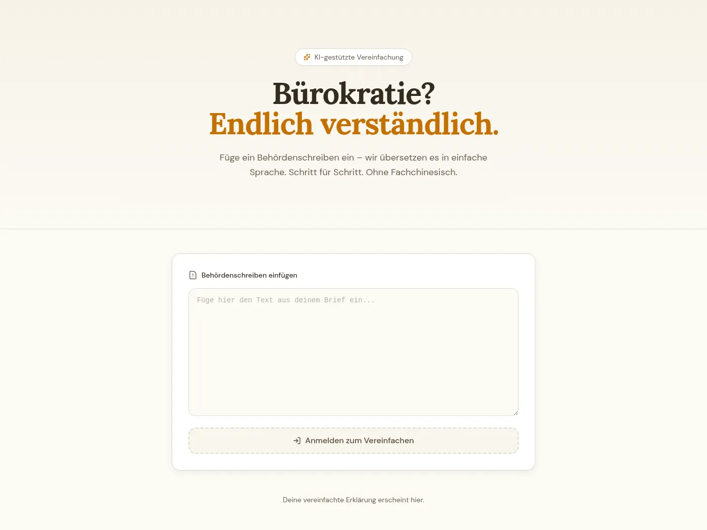 Bürokratie Simplifier