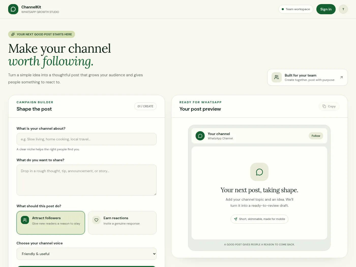 WhatsApp Channel Booster