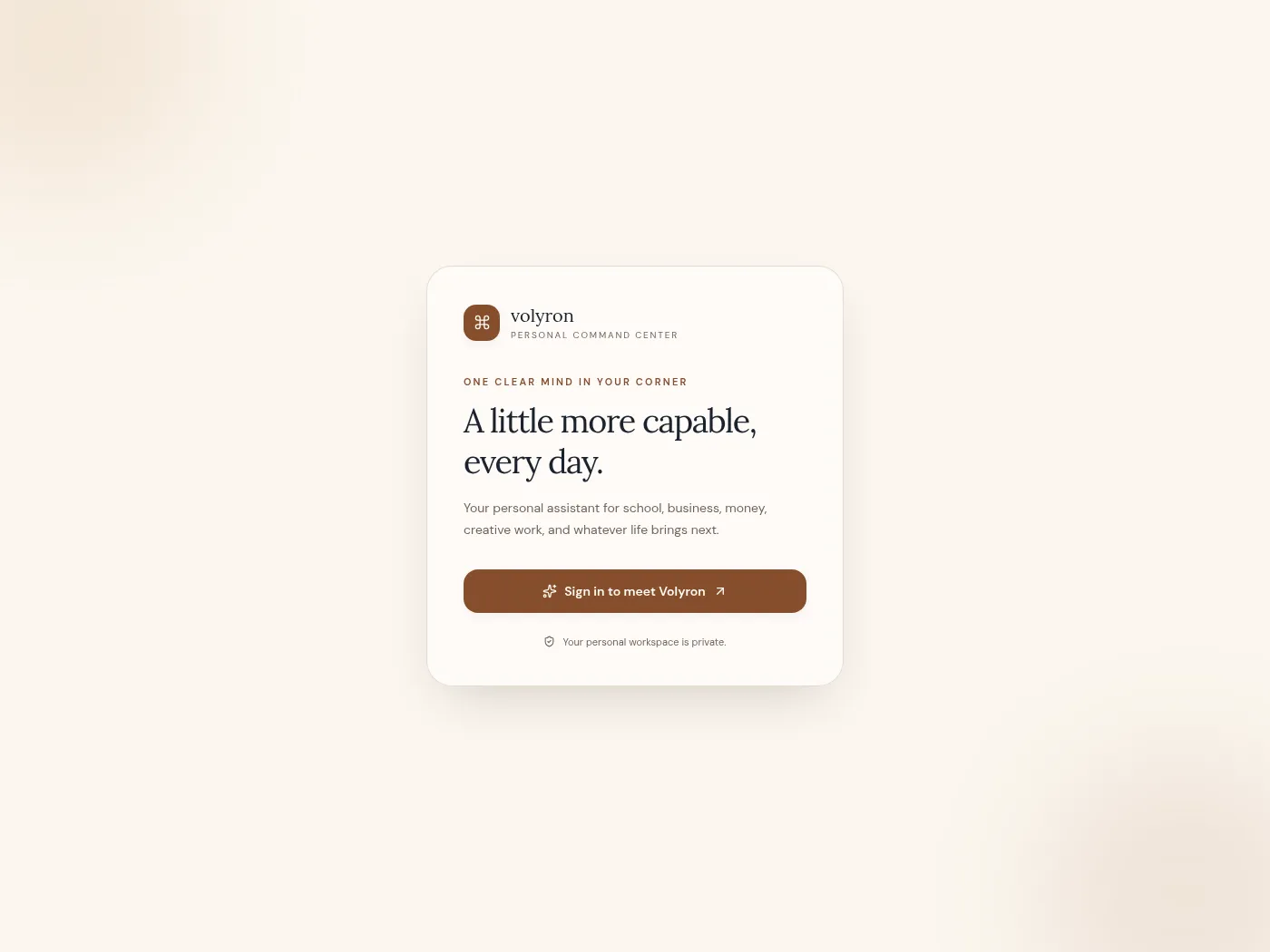 Volyron Personal Assistant