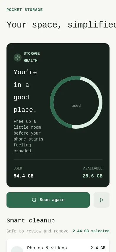 Pocket Storage App