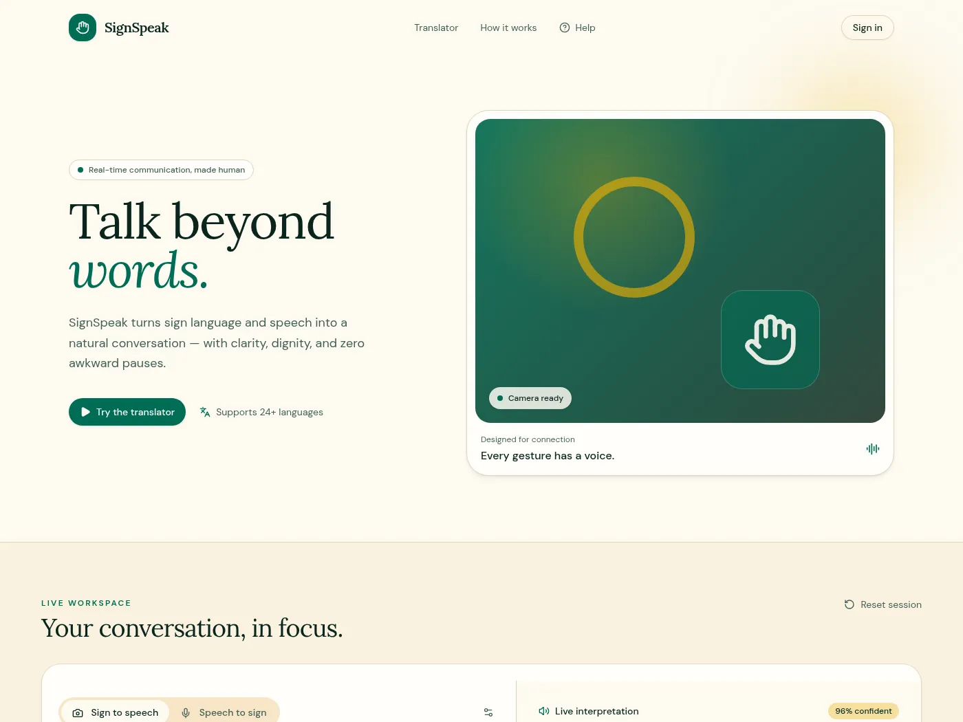 SignSpeak AI Translator