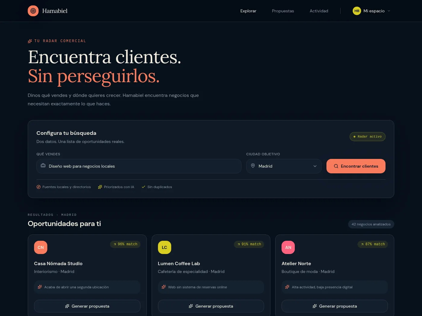 Hamabiel Client Finder