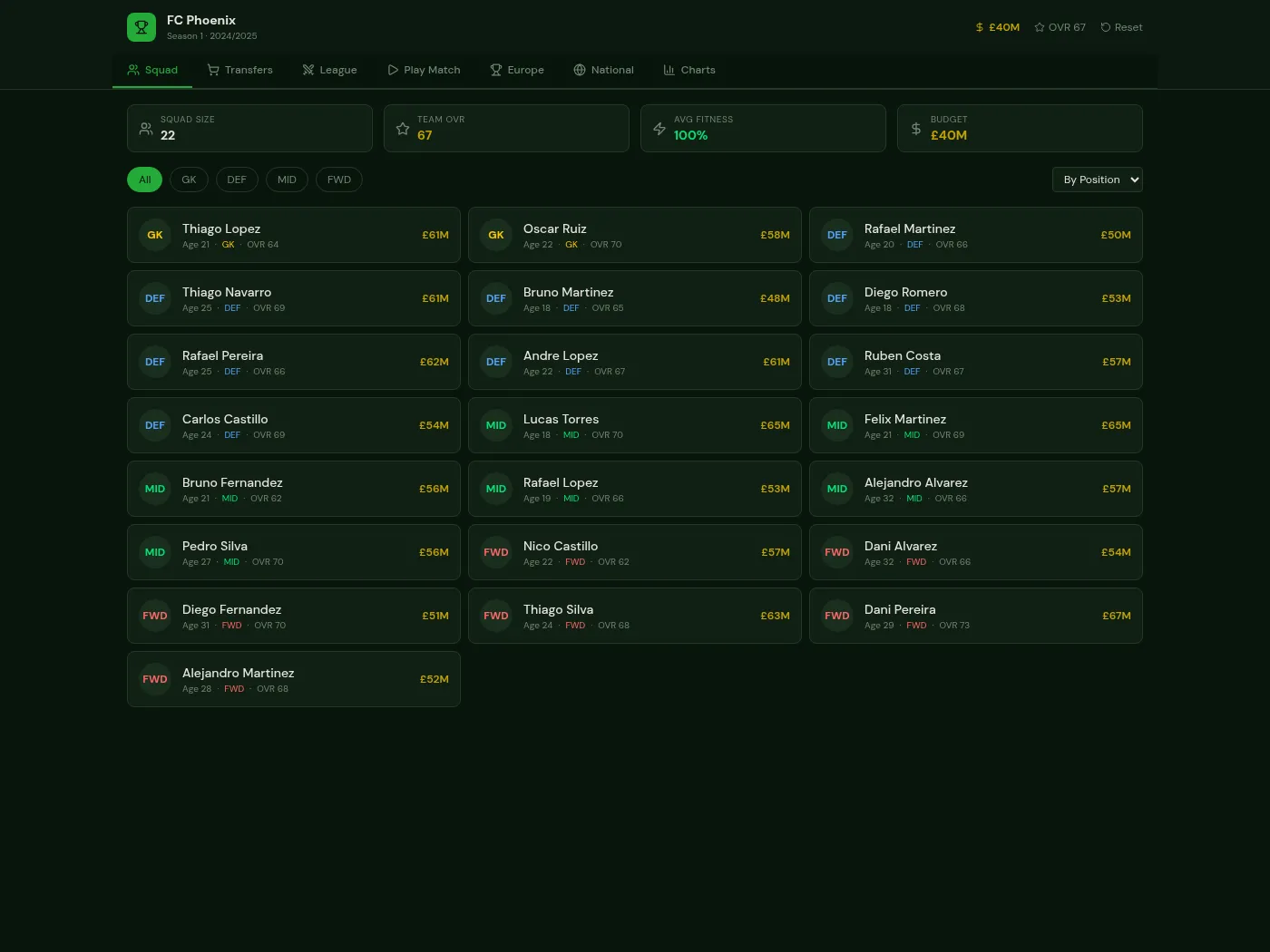 Football Career Manager