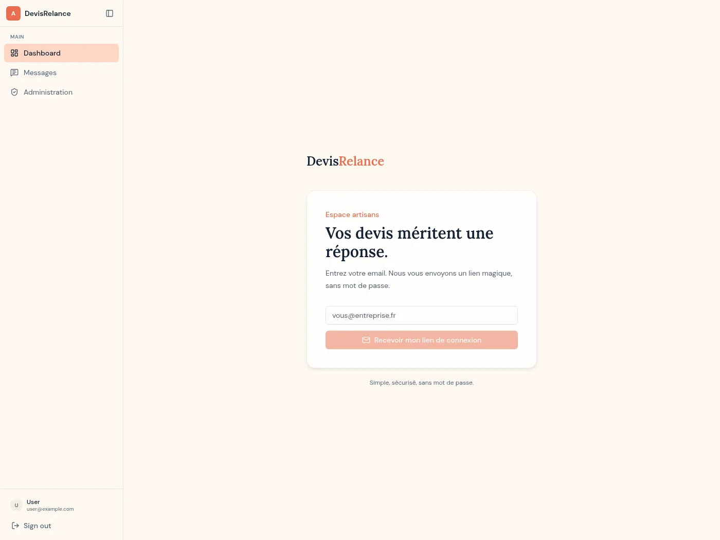 DevisRelance SaaS