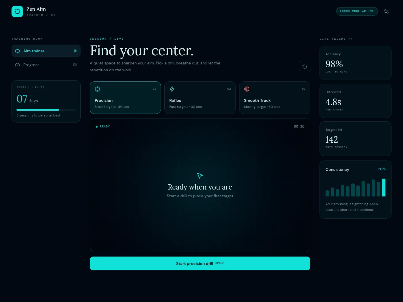 Zen Aim Tracker