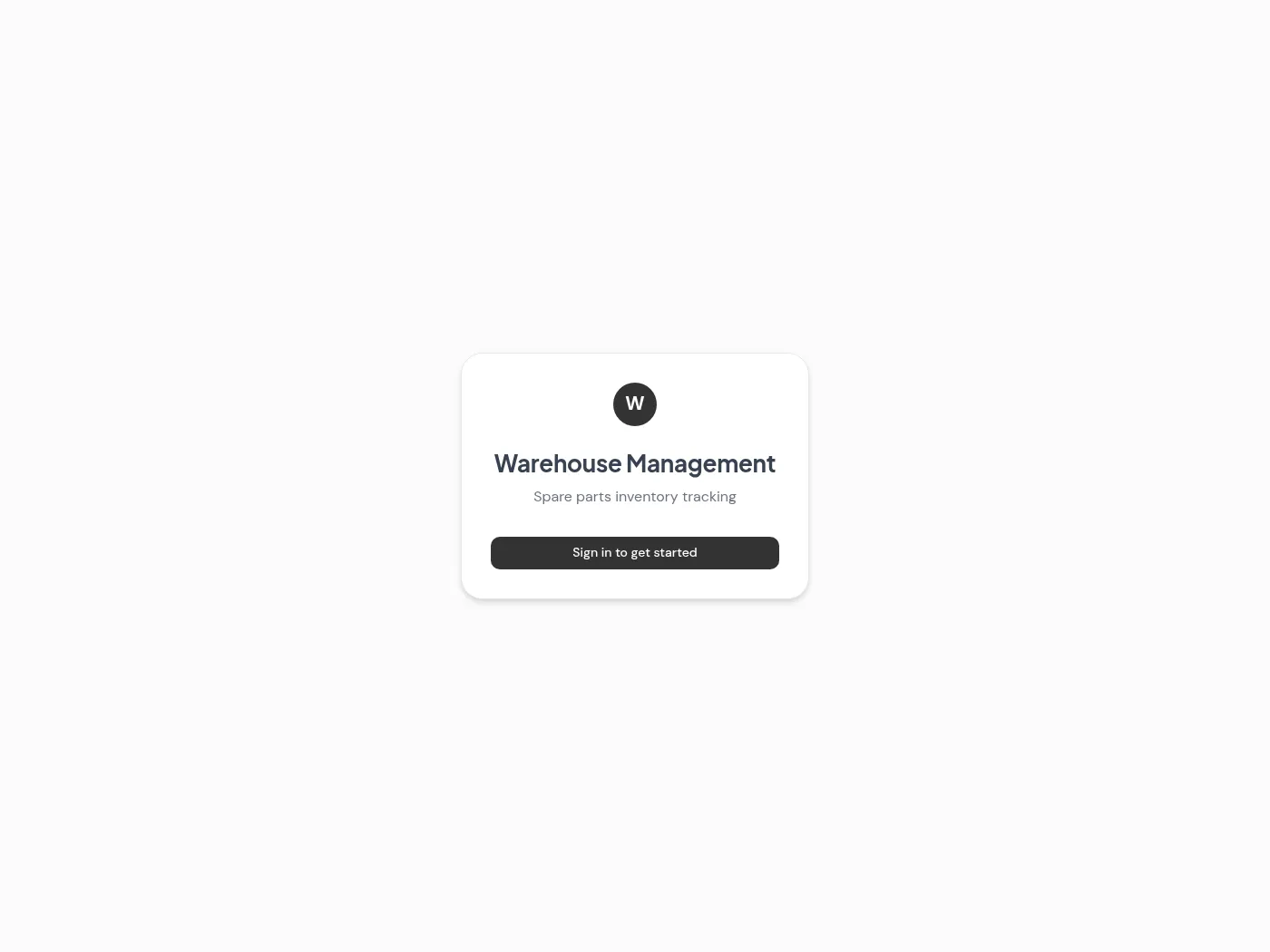 Spare Parts Warehouse App