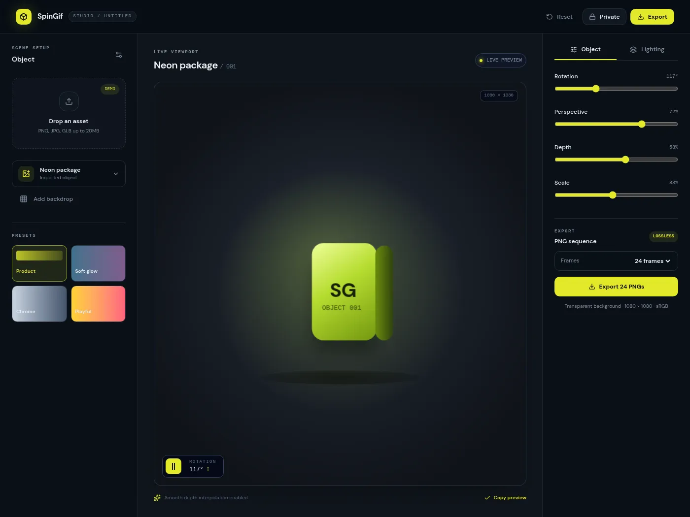 SpinGif 3D Maker