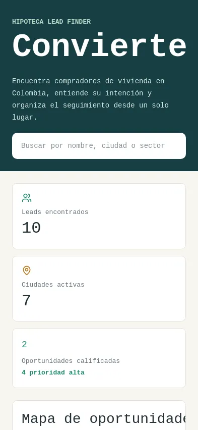Hipoteca Lead Finder