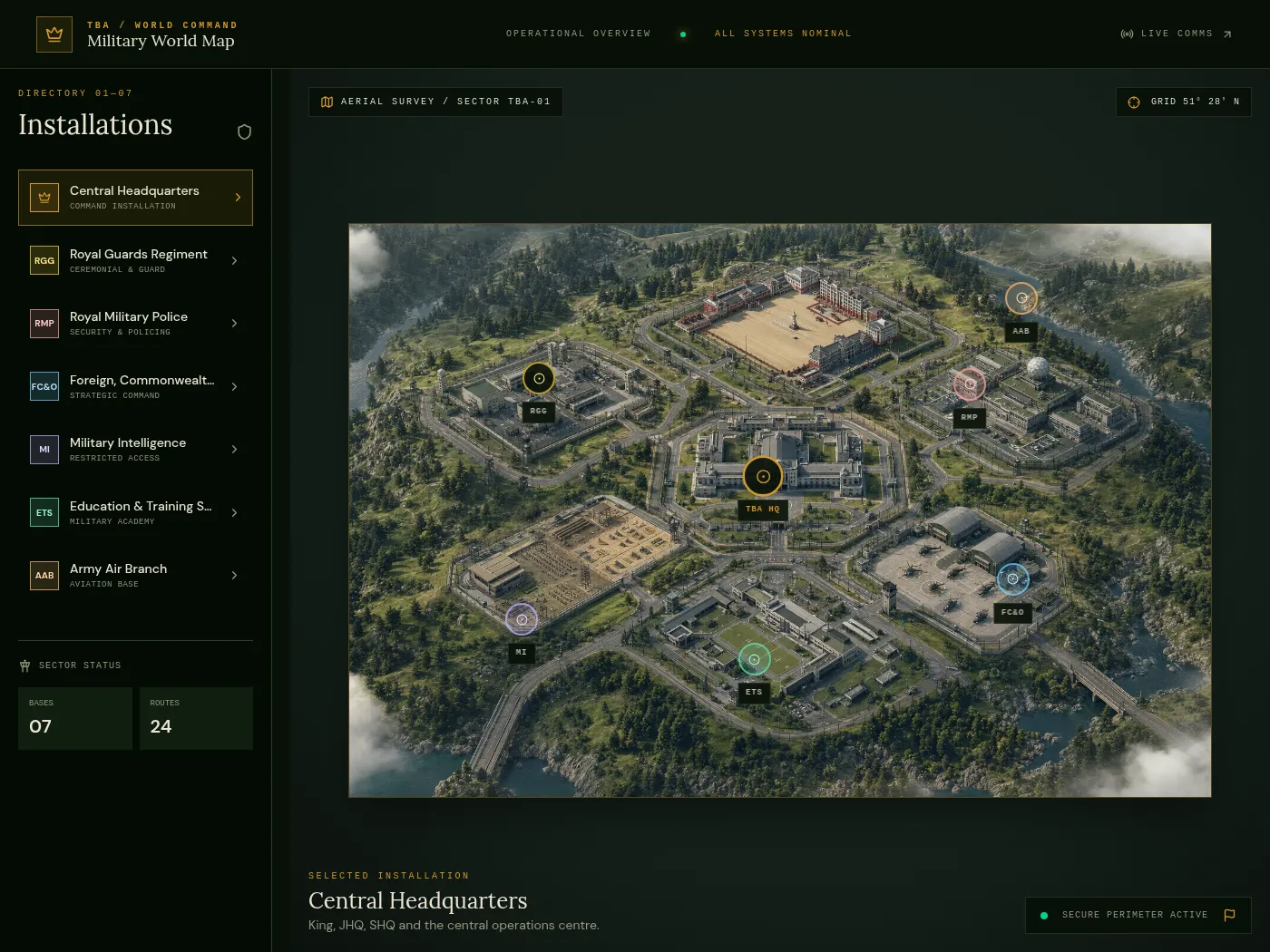 TBA Military World Map