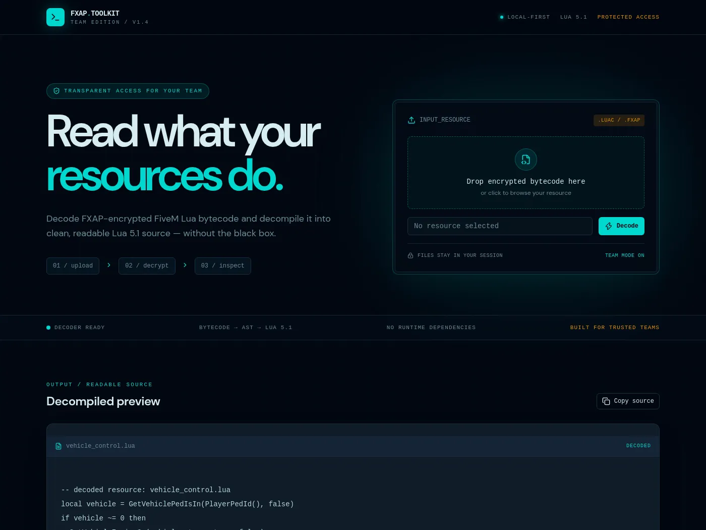 FXAP Lua Decrypt Toolkit