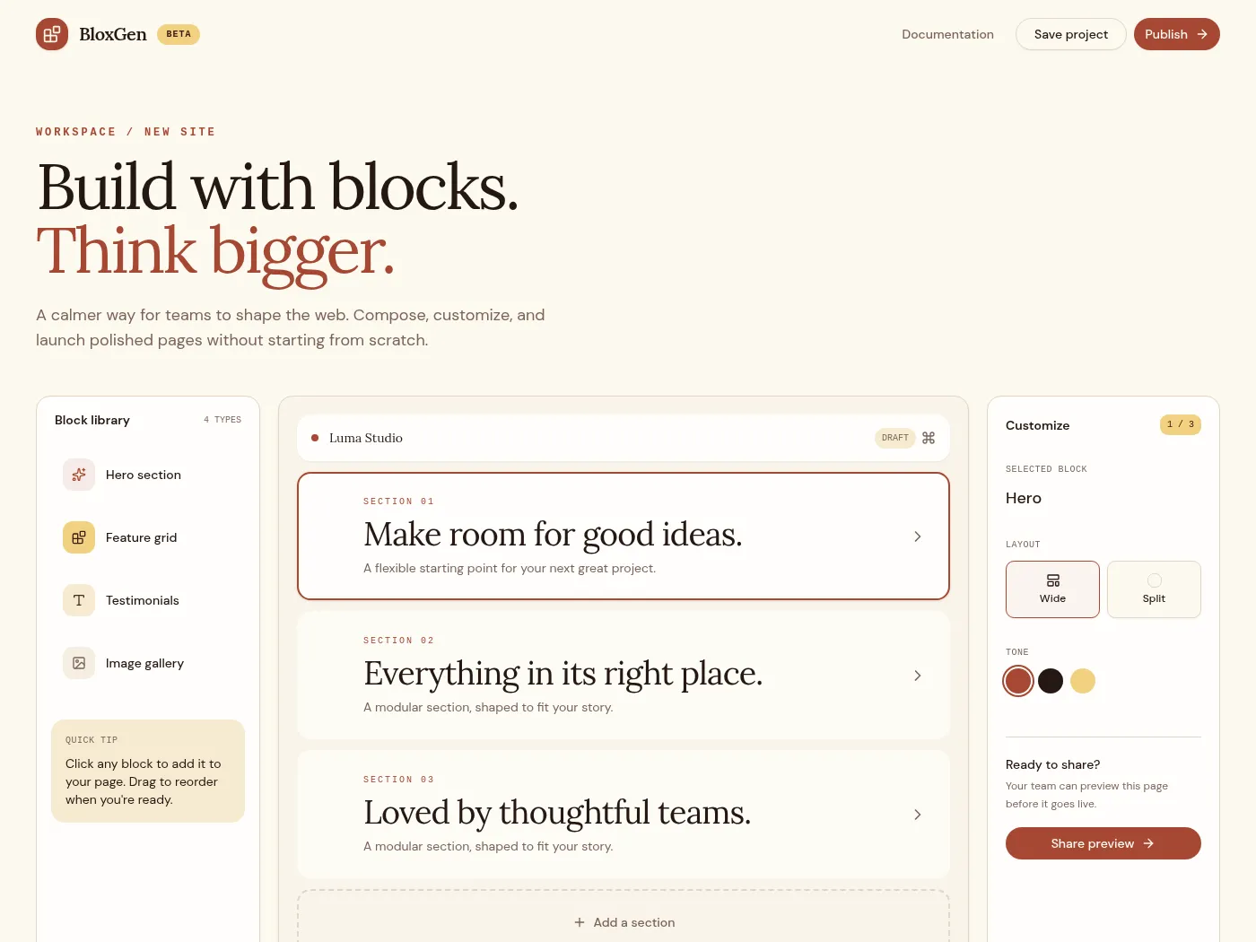 BloxGen Website Builder