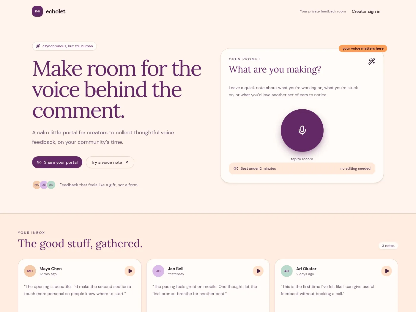 VoiceFeedback Portal