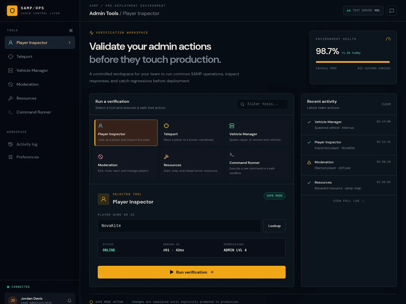 SAMP Admin Tools Web