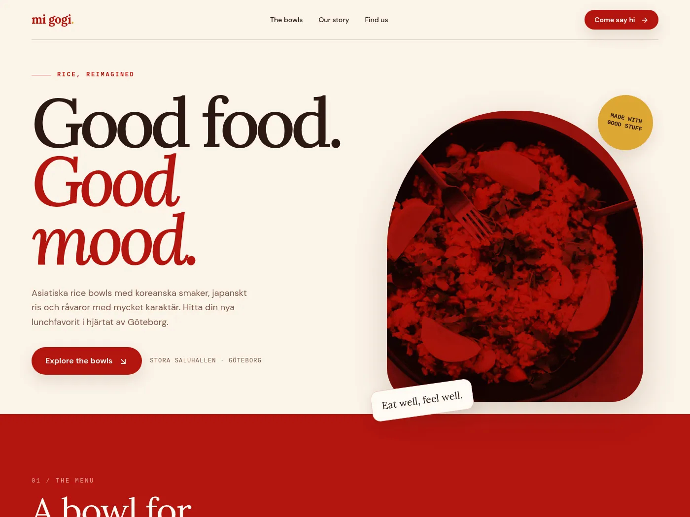 Mi Gogi Rice Bowl Website