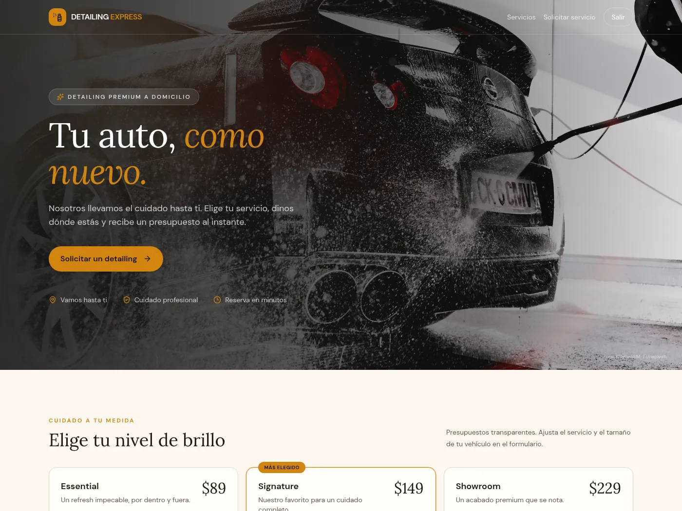 Detailing Express App