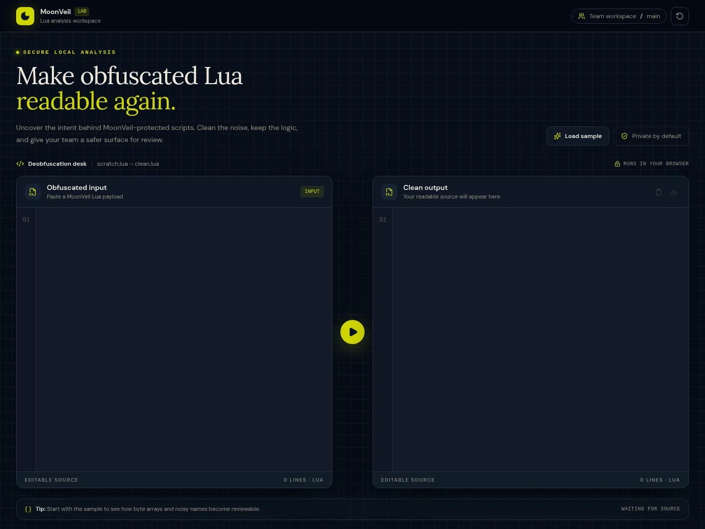 MoonVeil Deobfuscator Web