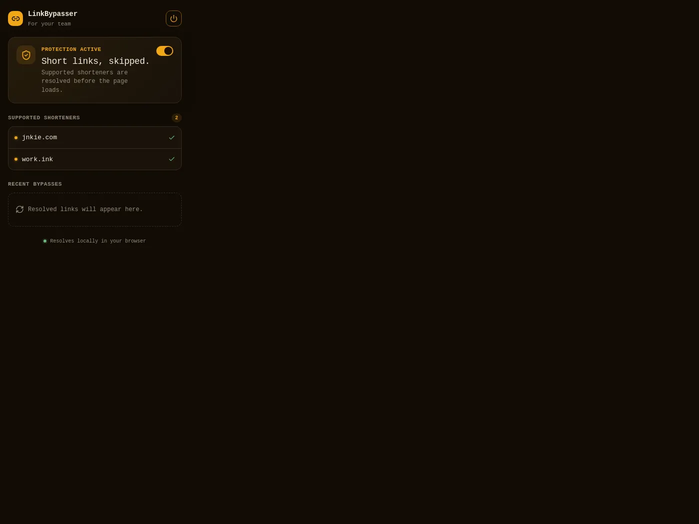 LinkBypasser Extension