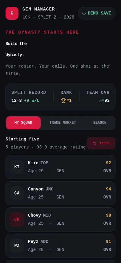 LoL eSports Manager