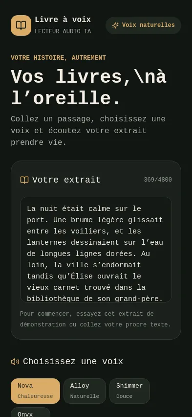 BookToAudio AI Reader