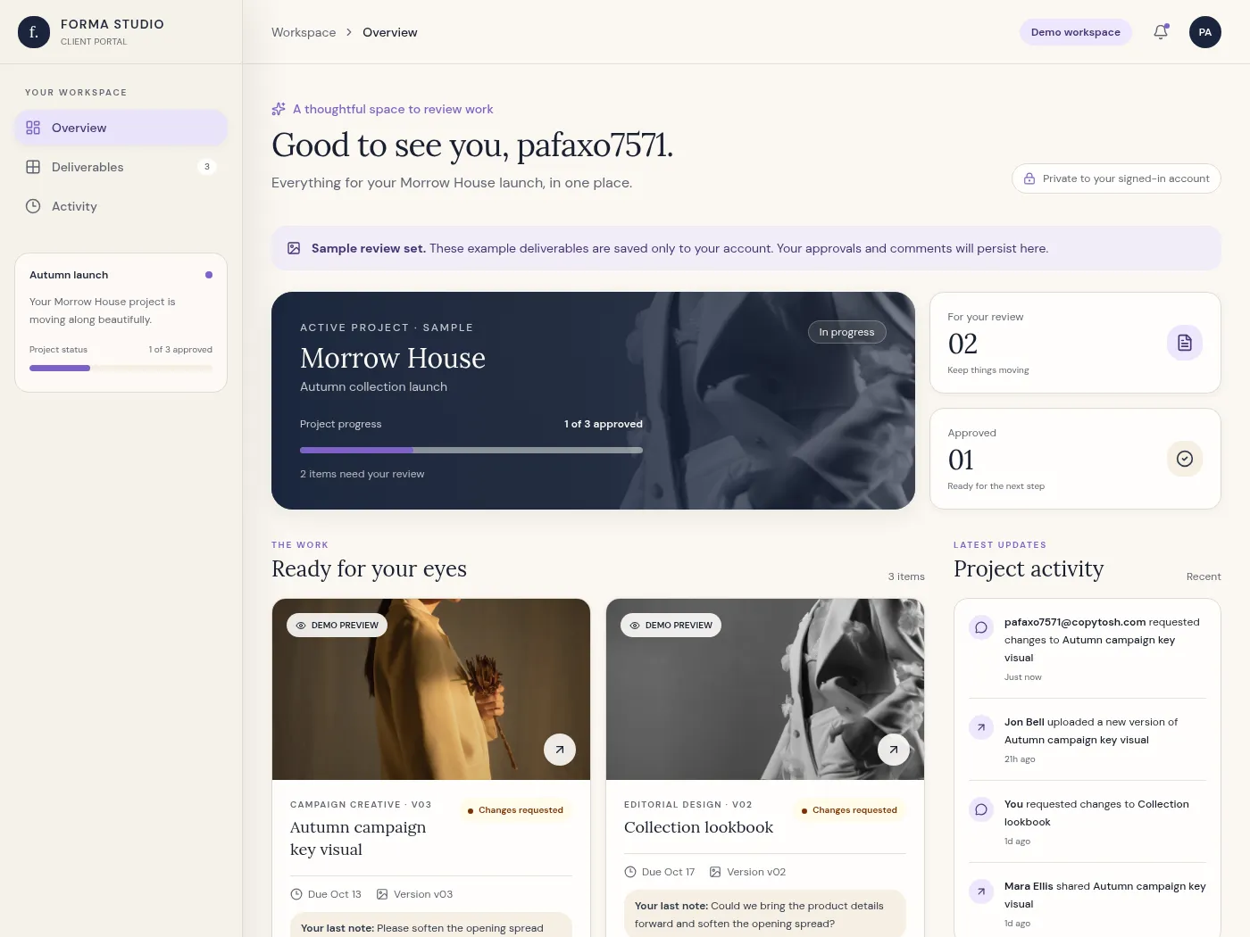 Client Approval Portal