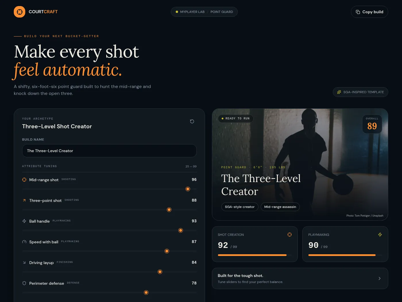 Virtual Point Guard Builder