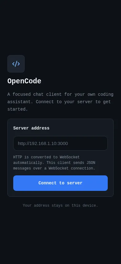 OpenCode Minimal Client
