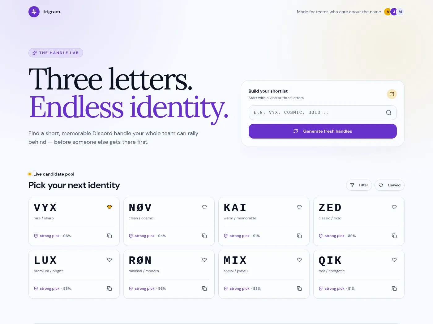 Discord 3-Letter Finder