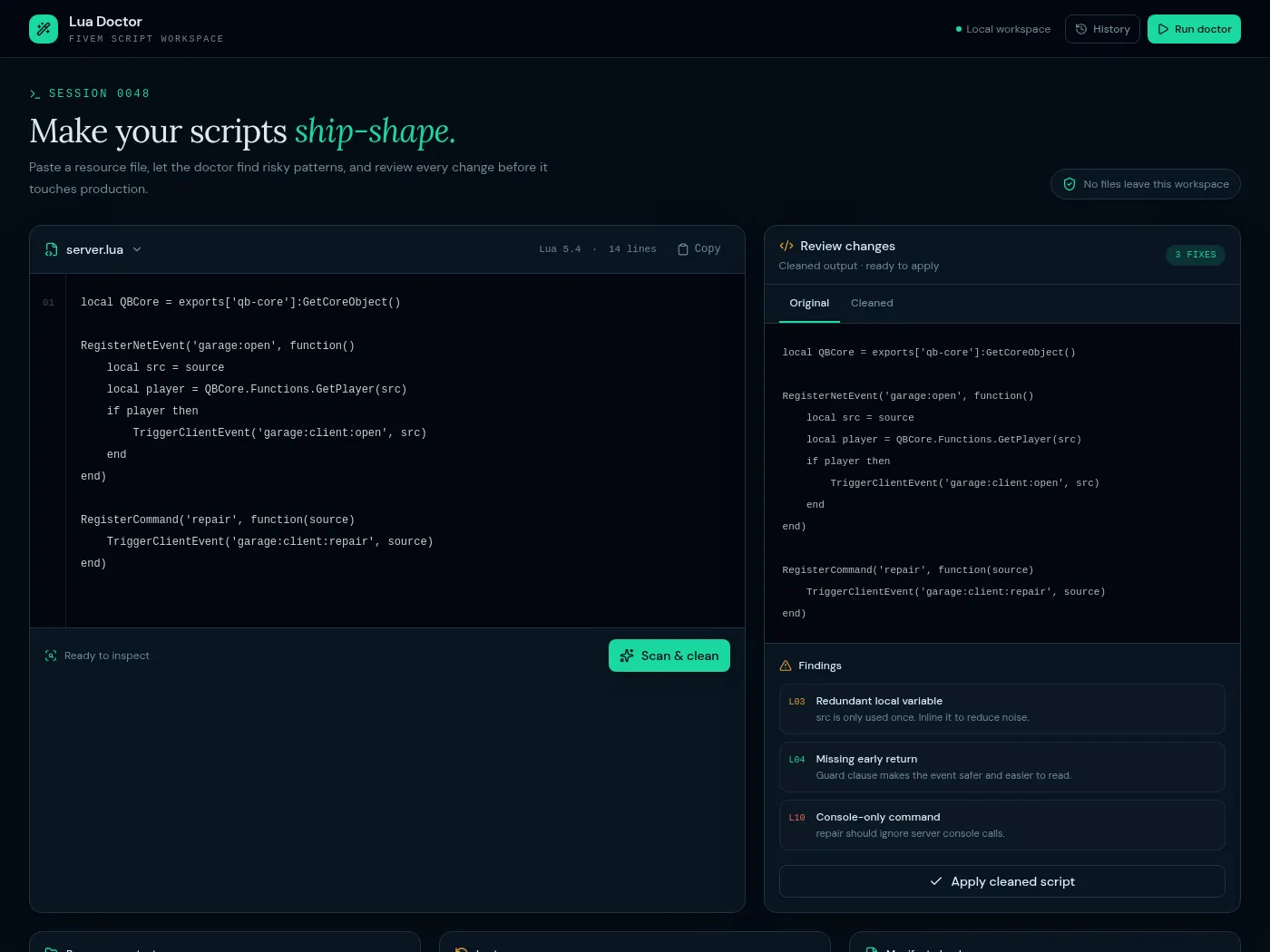 FiveM Lua Script Doctor