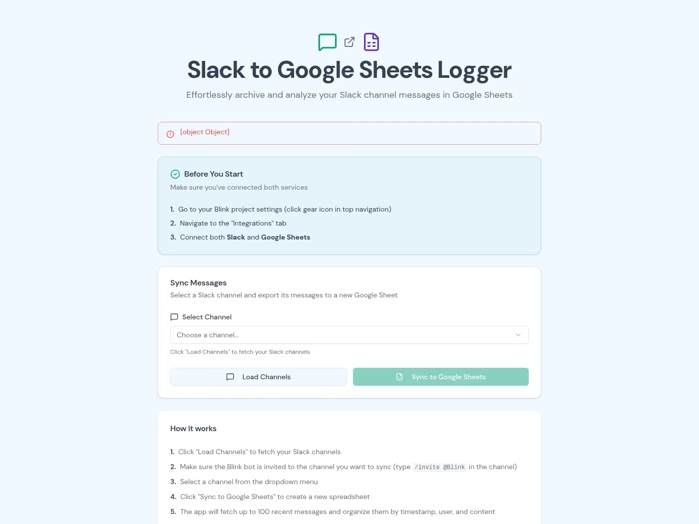 Slack to Google Sheets Logger