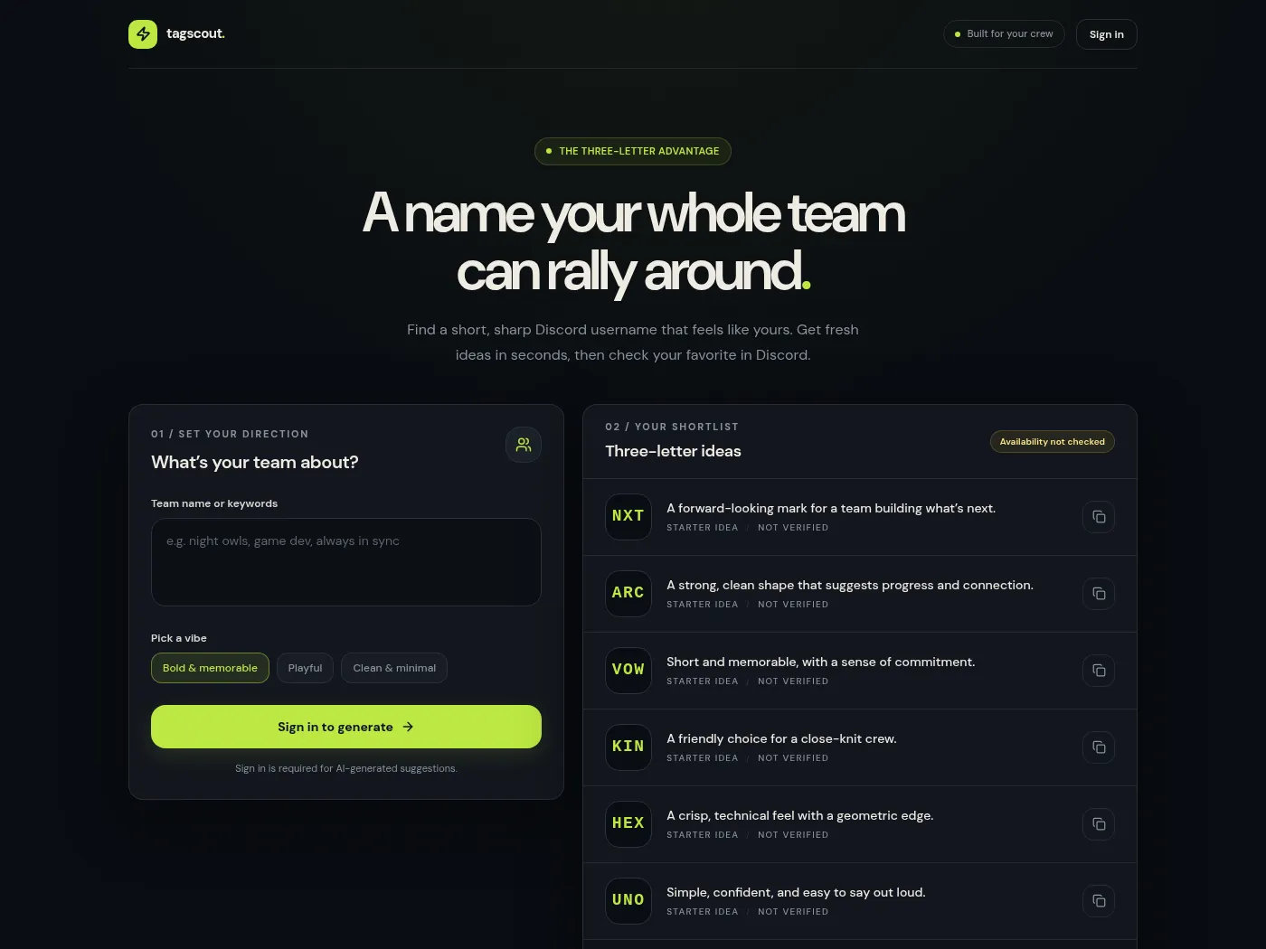 TagScout Discord Usernames