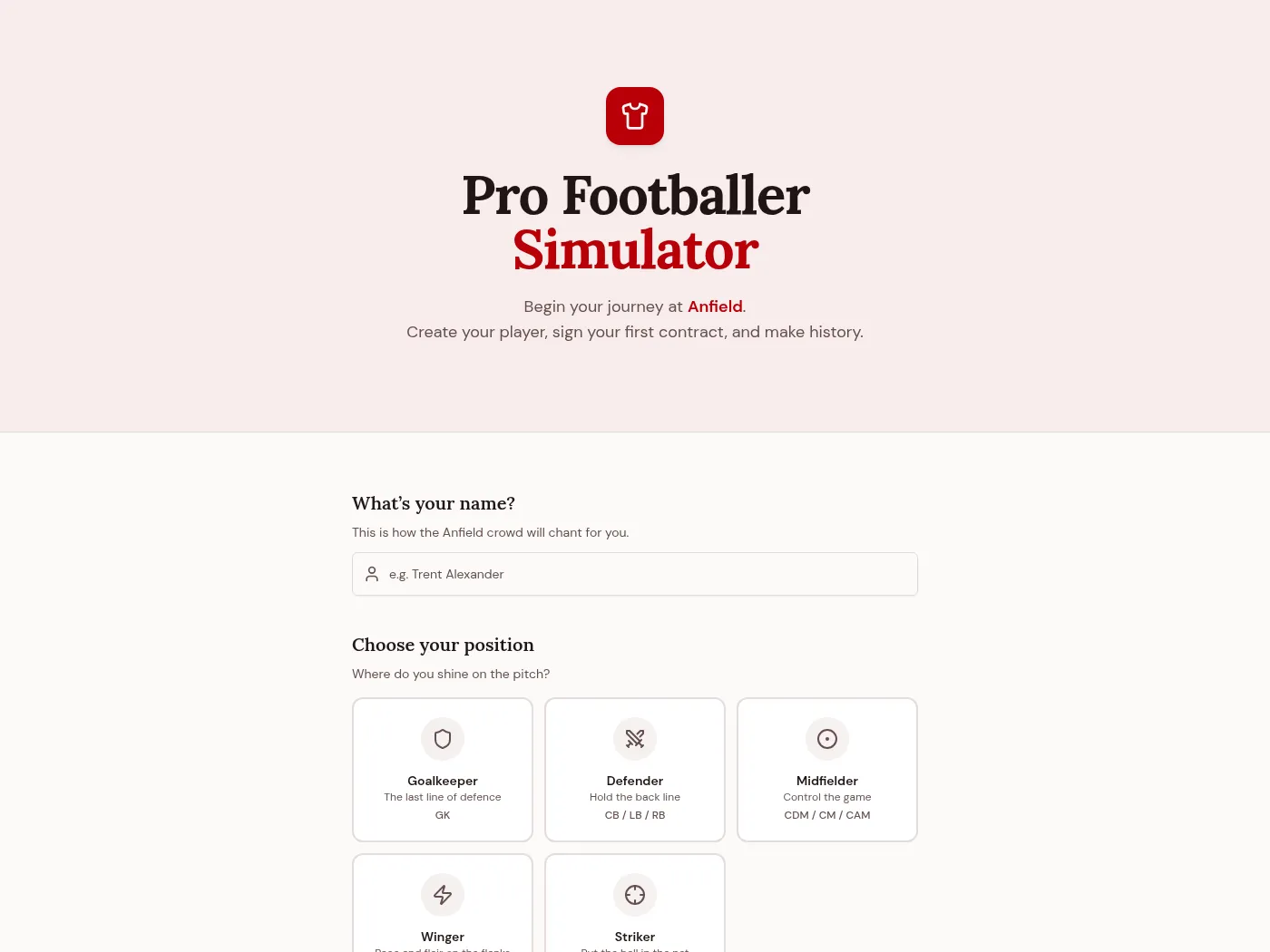 Pro Footballer Simulator