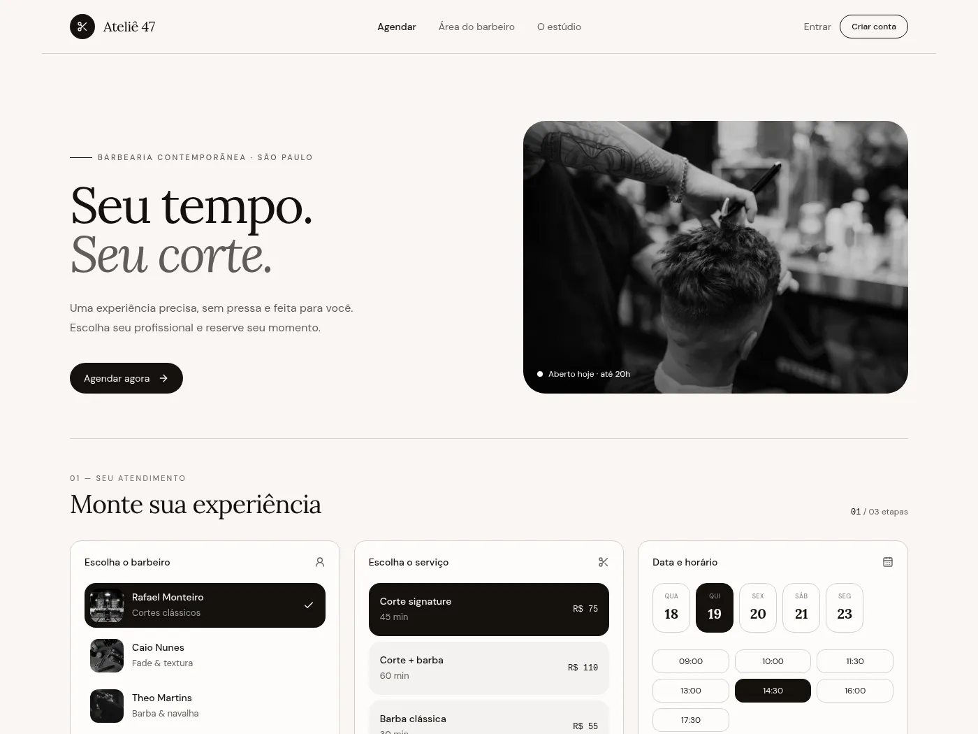 Premium Barber Platform