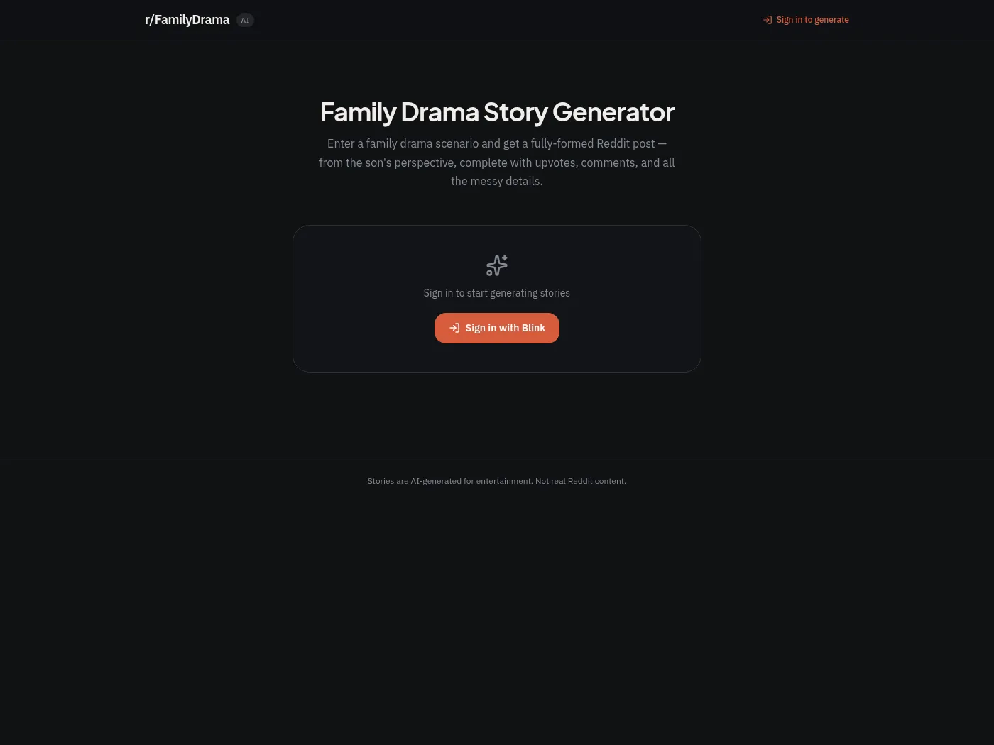 Family Drama Story Generator