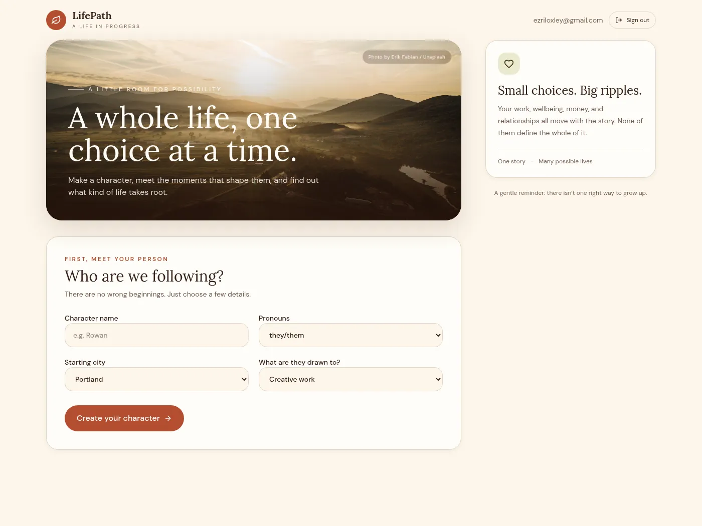 LifePath Simulator