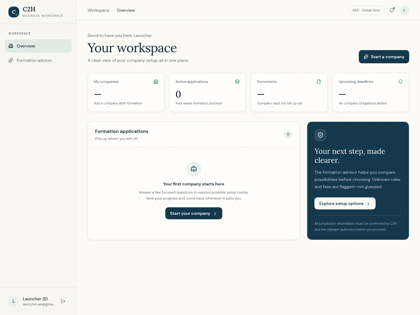 C2H Business Workspace