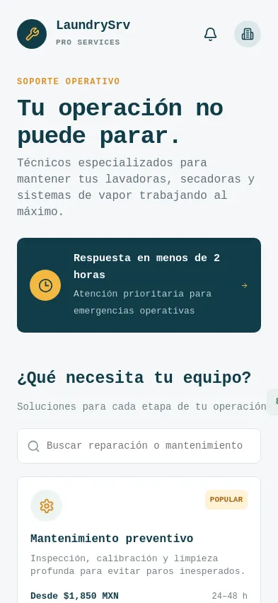 LaundrySrv Pro App
