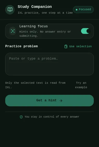 IXL Study Companion