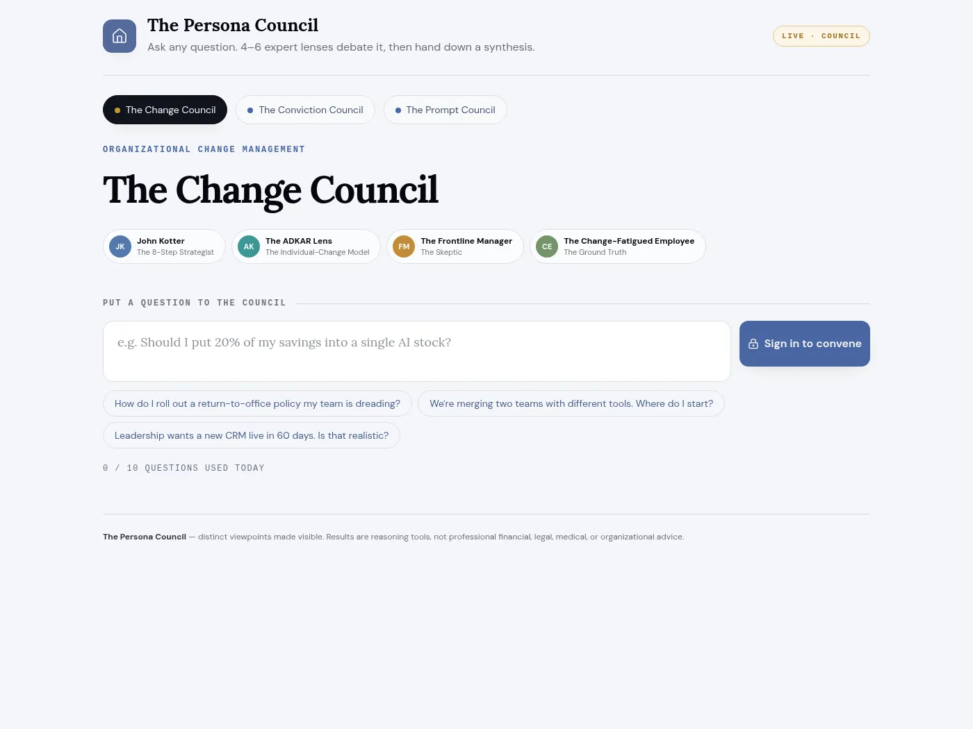 The Persona Council