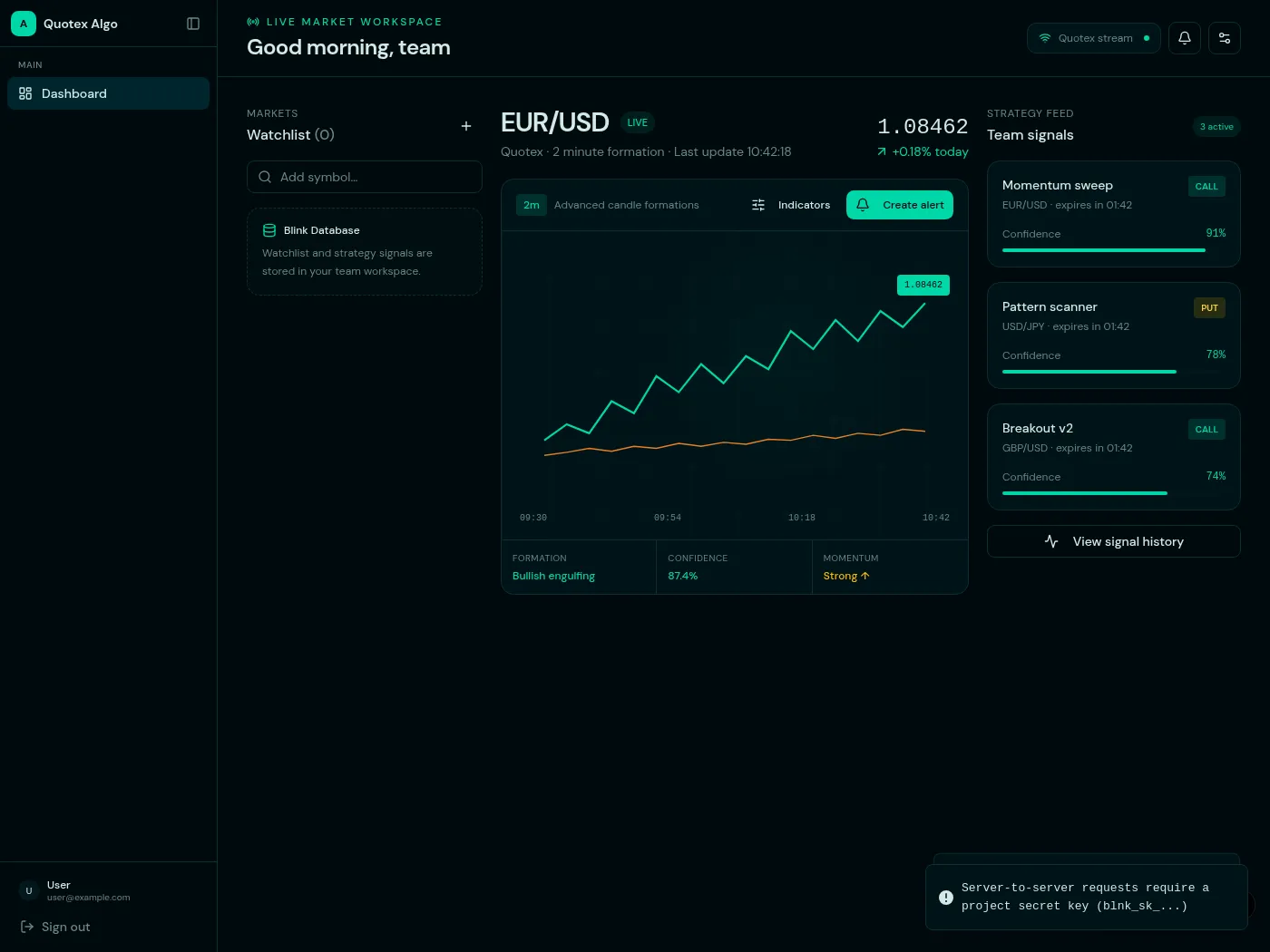 Quotex Algo Trader