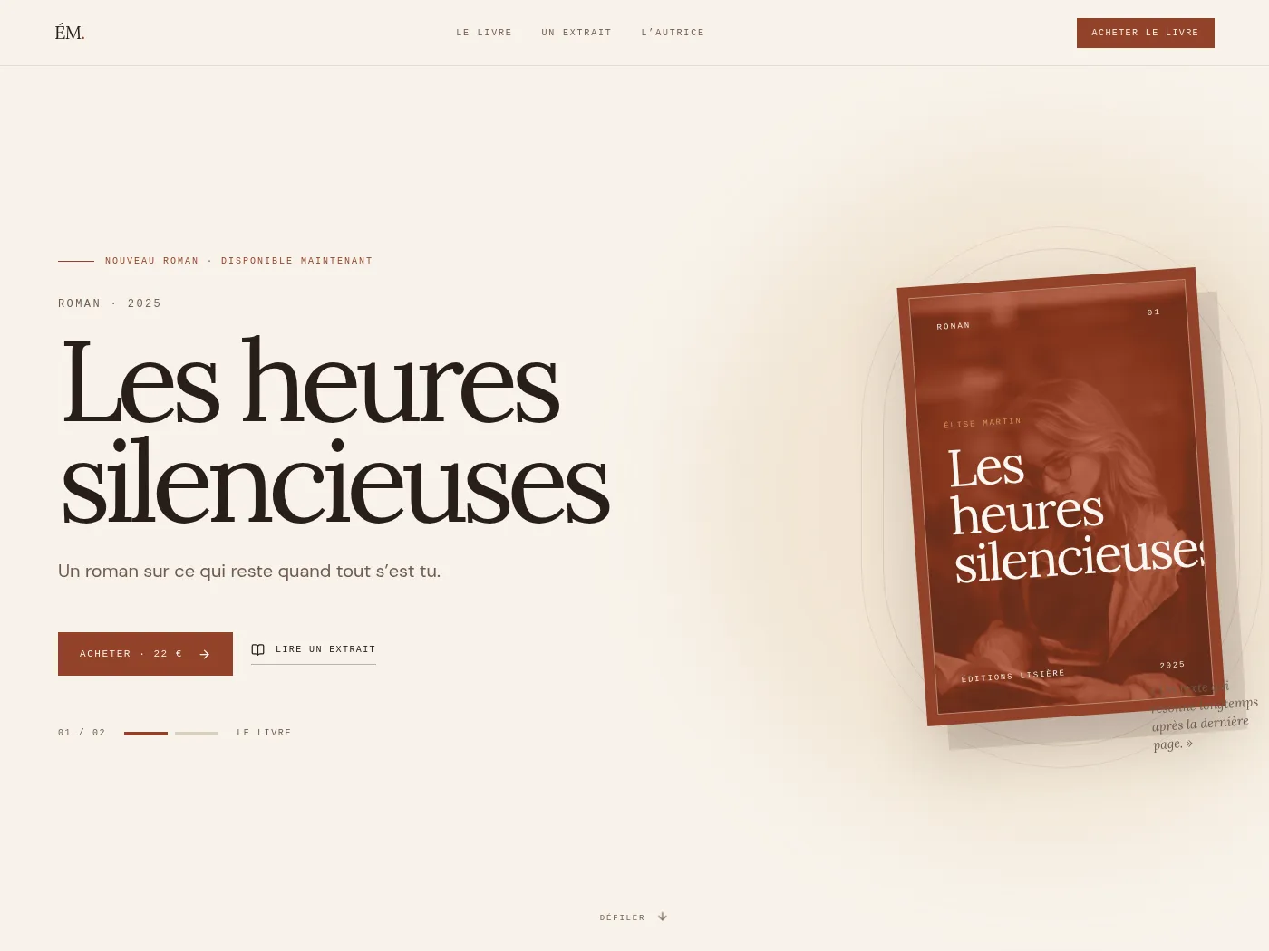 Book Promo Website