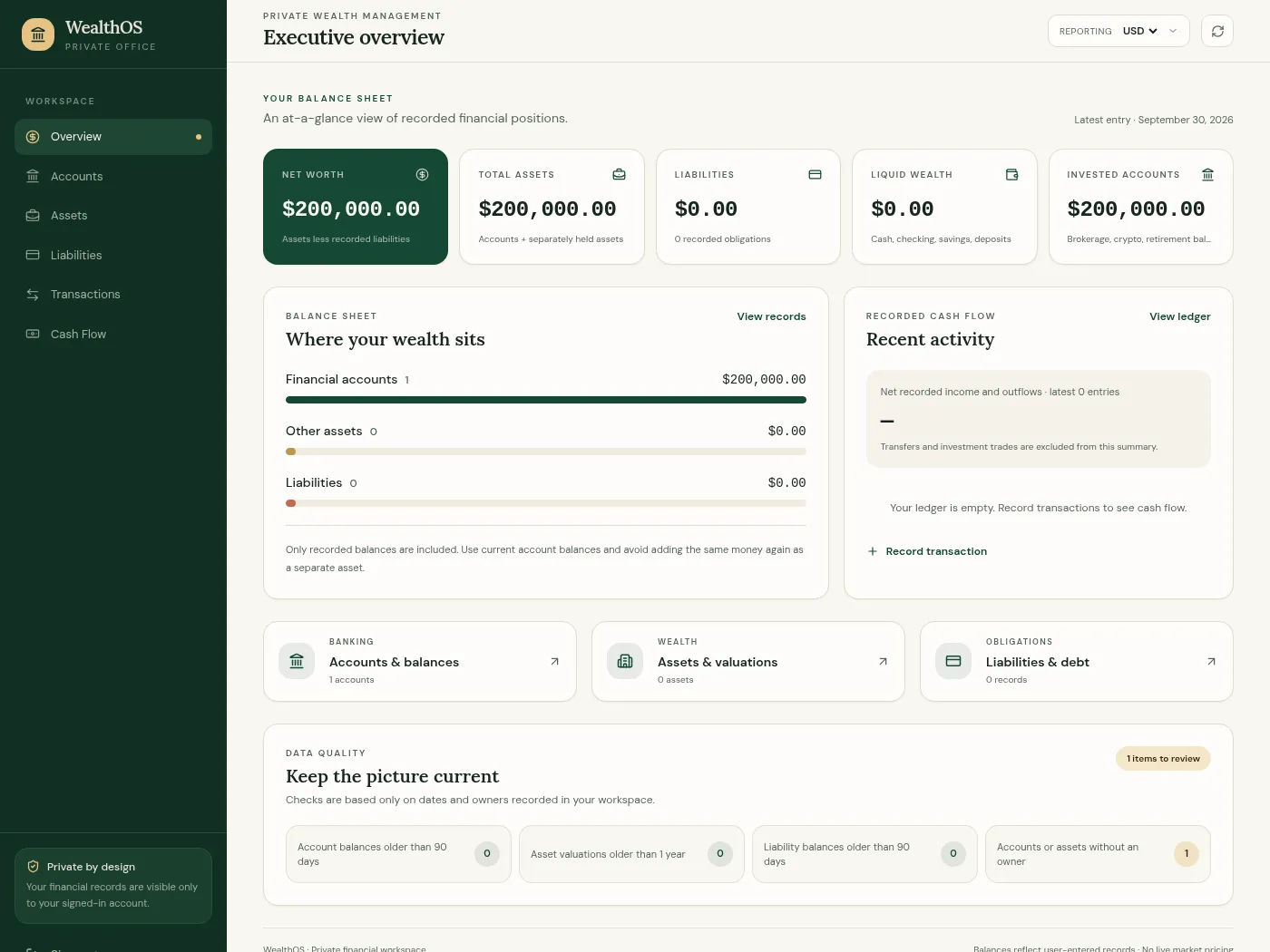WealthOS Financial System
