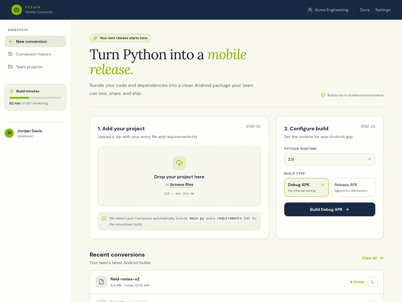 Py2APK Mobile Converter