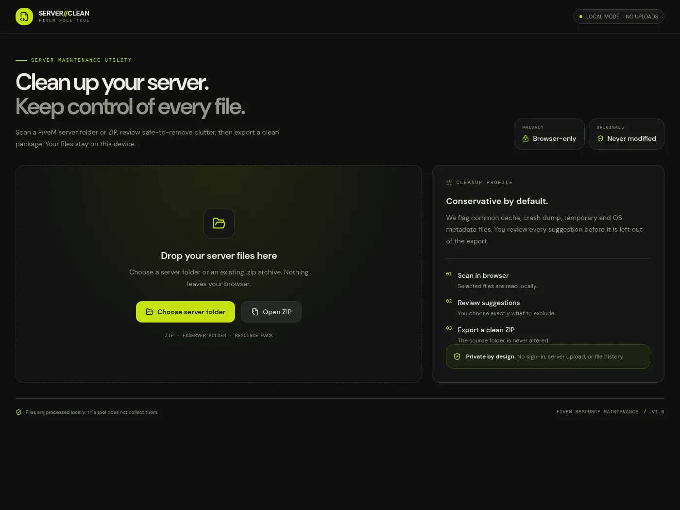 FiveM Server Cleaner