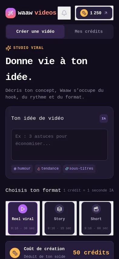 Waaw Videos AI Generator